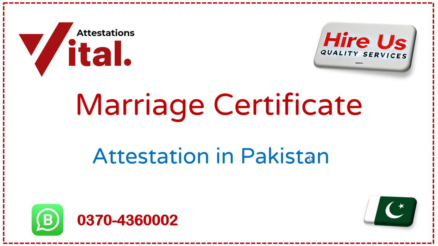 Marriage Certificate Attestation in Pakistan | Fee | Process